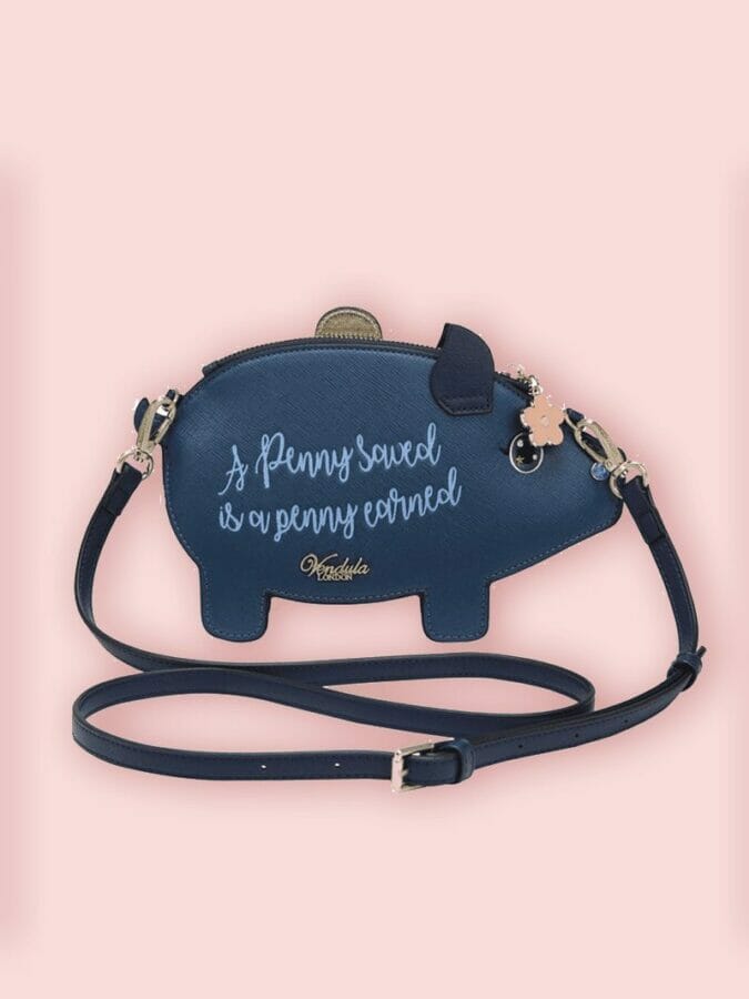 Piggy Bank Pouch Bag Blue With Love Bree Lacey
